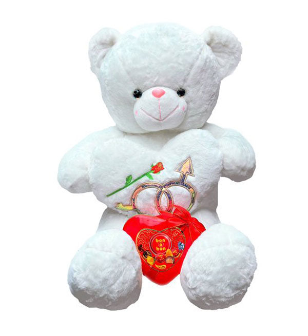White Teddy Bear And Bon O Bon | Vietnamese Flowers